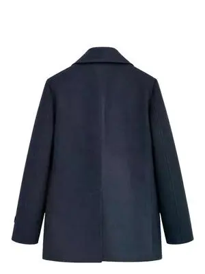 Canali Double-breasted Pea Coat - Blue