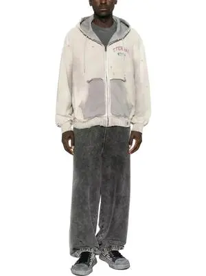 Mihara Yasuhiro Bleached Wide-leg Track Pants - Grey