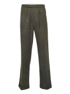 Etro Pleated Wool Trousers - Grey