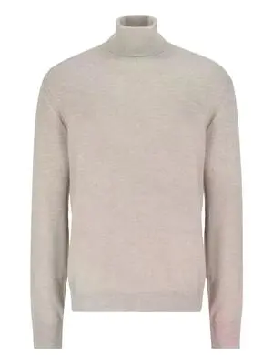 Zegna Roll-neck Knitted Sweater - Neutrals