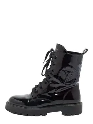 LOUIS VUITTON Territory Flat Ranger Combat Boots - Black