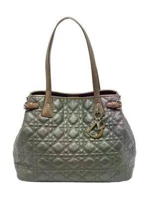 Dior 2010 Small Panarea Cannage Tote Bag - Grey