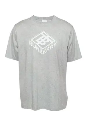 Burberry Logo-print Cotton T-shirt - Grey