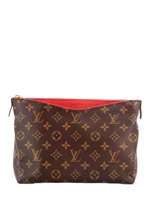 LOUIS VUITTON Pallas Beauty Case Monogram Canvas With Leather Clutch Bag - Brown