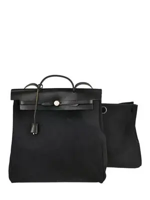 HERMÈS 1999 Mm Herbag Toile Officier Two In One Handbag