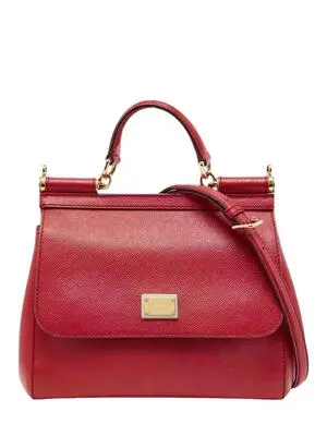 DOLCE & GABBANA Miss Sicily Leather Shoulder Bag