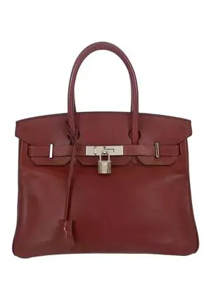 Hermès 2010 30 Birkin Tote Bag Red