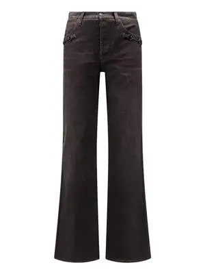 GUCCI Cotton Denim Trousers With Horsebit Detail
