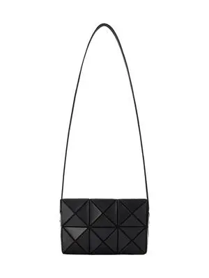 Issey Miyake Cuboid Shoulder Bag With Geometric Pattern - Black