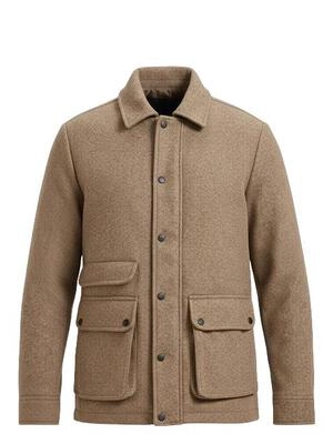 CLOUDVEIL Flannel Lined Barn Coat Camel