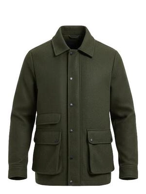 CLOUDVEIL Flannel Lined Barn Coat Olive