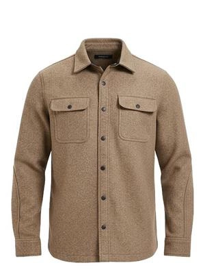 CLOUDVEIL Park City Vegan Wool Shirt Jacket Camel