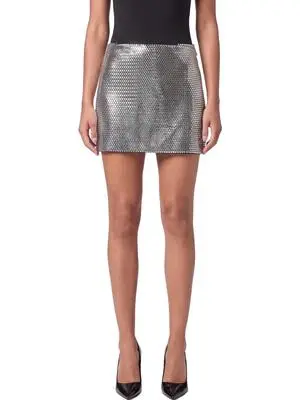 PHILIPP PLEIN High-waisted Rhinestone-embellished Slim Fit Pencil Mini Skirt