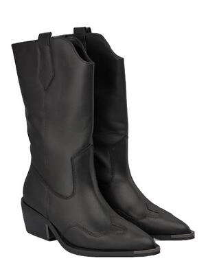 ALMA EN PENA Half Cowboy Bootie - Black