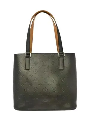 LOUIS VUITTON Monogram Mat Stockton Patterned Tote Bag Black