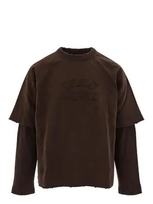 DAILY PAPER UOMO Graphic Layered Long Sleeve T-shirt - Mole