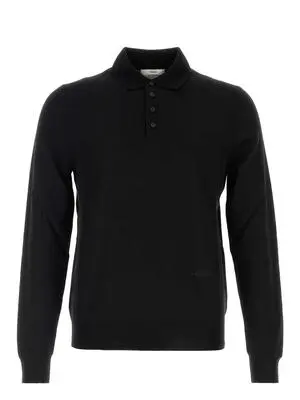 Fendi S Basic Fine Merino Polo Shirt - Nero