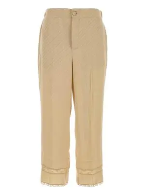 Gucci Gucci Embroidered Silk Pant Printed