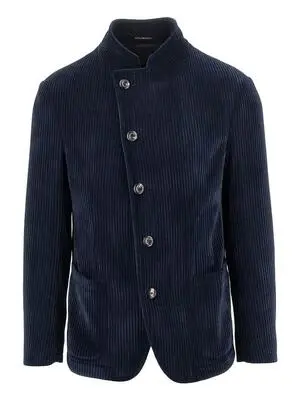 Emporio Armani Emporio Armani Chenille Jacket Blue
