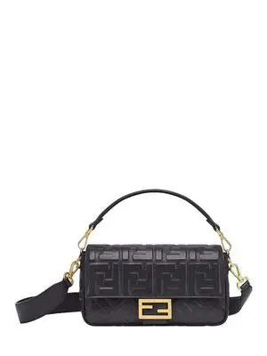 Fendi Black Nappa Leather Bag With FF Motif Black