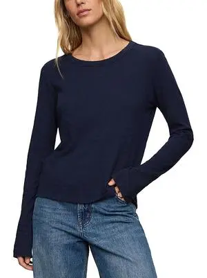 Z Supply Junie Cotton Long Sleeve Tee Eclipse