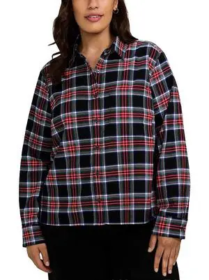 Foxcroft Sandy Plaid Button Front Shirt - Multi