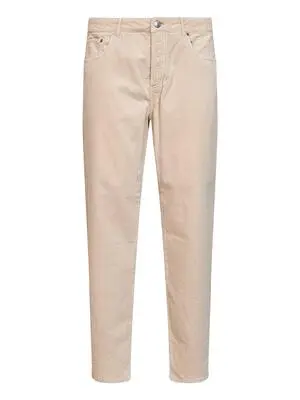 Brunello Cucinelli Brunello Cucinelli Men Sand Garment-Dyed Cotton Corduroy Trousers Multicolor