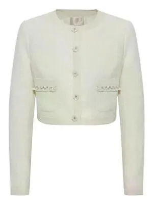 LOVESHACKFANCY Alphie Cropped Tweed Blazer