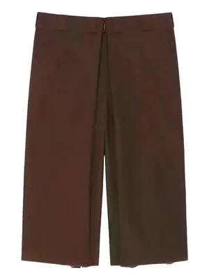 Givenchy Raw-hem Wide-leg Bermuda Shorts - Brown