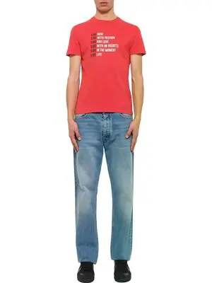 Neil Barrett Slogan-print T-shirt - Red