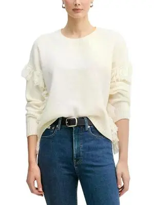 BENETTON Fringed Sweater - Neutrals