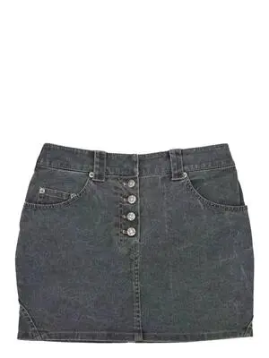 DIOR Button-front Denim Mini Skirt