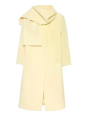 MSGM Scarf-detail Single-breasted Coat