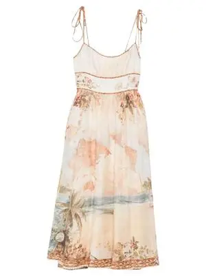 Zimmermann Mahon Linen Picnic Dress - Multicolor