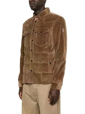 Moncler Gelt Padded Corduroy Jacket Brown