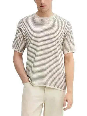 BENETTON Striped T-shirt - Neutrals