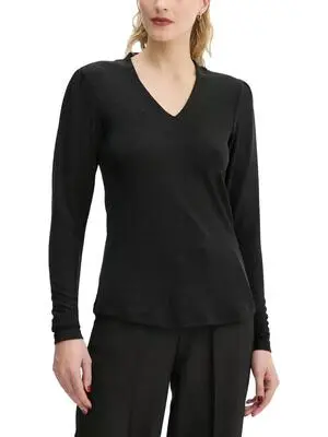 BRUUNS BAZAAR V-neck Long-sleeve T-shirt
