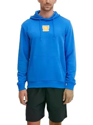 Adidas Logo-print Drawstring Hoodie - Blue