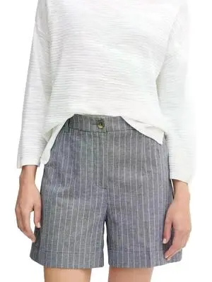 BENETTON Pinstripe Shorts - Blue