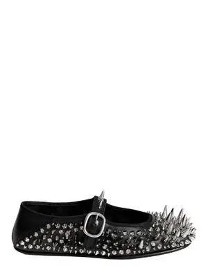 Bottega Veneta Veneziana Mary-jane Ballerina - Black