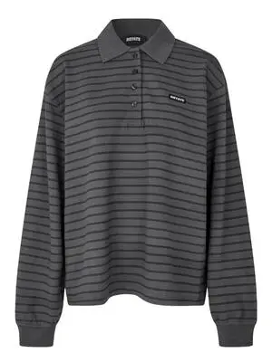 ROTATE BY BIRGER CHRISTENSEN Pique Longsleeve Polo Grey