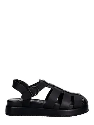 Barbour Hindburn Buckle-fastening Flat Sandals - Black
