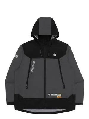 AAPE Moonface Hooded Utility Jacket - Grey