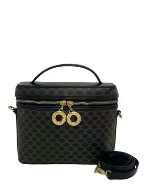 Celine 1998 Macadam Coated Canvas Vanity Bag - Brown