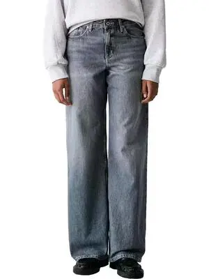 KARL LAGERFELD Washed Wide-leg Jeans