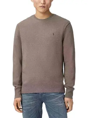ALLSAINTS Statten Ramskull Crew Neck Jumper - Grey