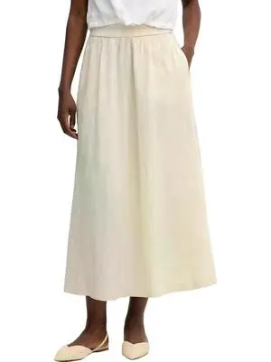 BENETTON Elasticated-waist Gathered Maxi Skirt - Neutrals