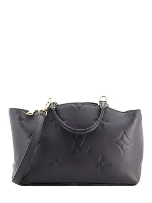 LOUIS VUITTON Petit Palais Handbag Monogram Empreinte Giant Satchel - Black
