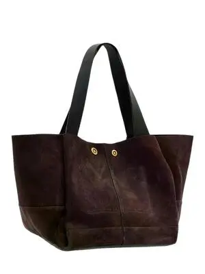 ALLSAINTS Rosalie Suede-finish Tote Bag Brown