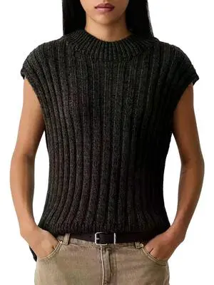 Barbour Anastasia Wool-blend Sweater Vest Green